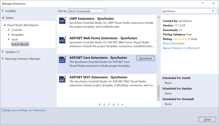 Syncfusion VS Extensions Now on the Visual Studio Marketplace! | Blogs