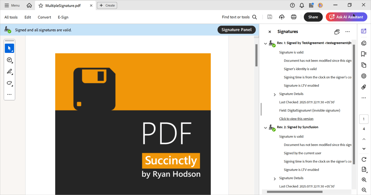 How to Digitally Sign and Verify PDF Signatures in C# | Syncfusion Blogs