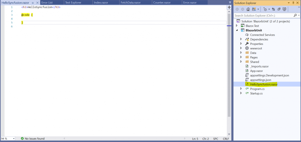 bUnit for Blazor and How to Integrate it in Azure Pipeline | Syncfusion Blogs