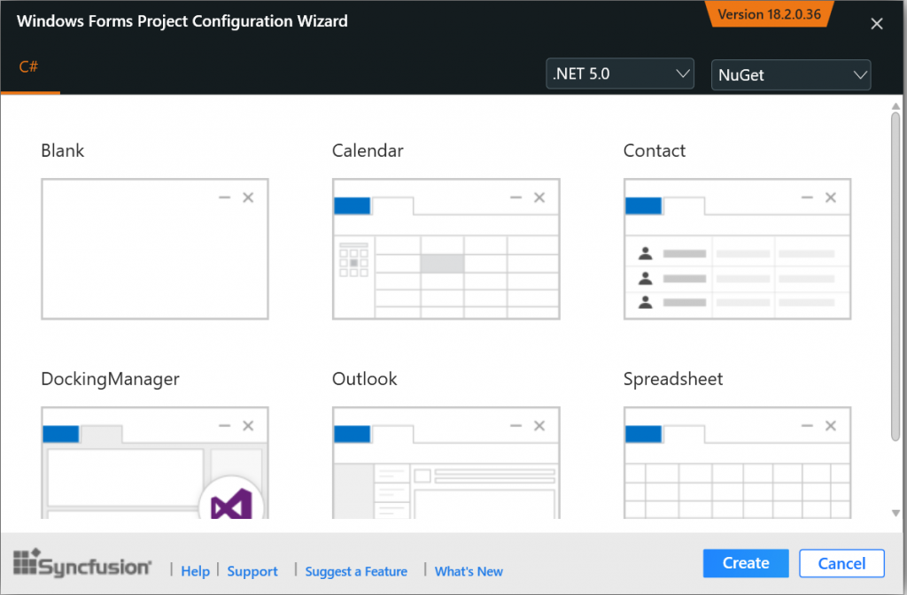 Syncfusion Visual Studio Extensions Support .NET 5.0 Preview 6 ...