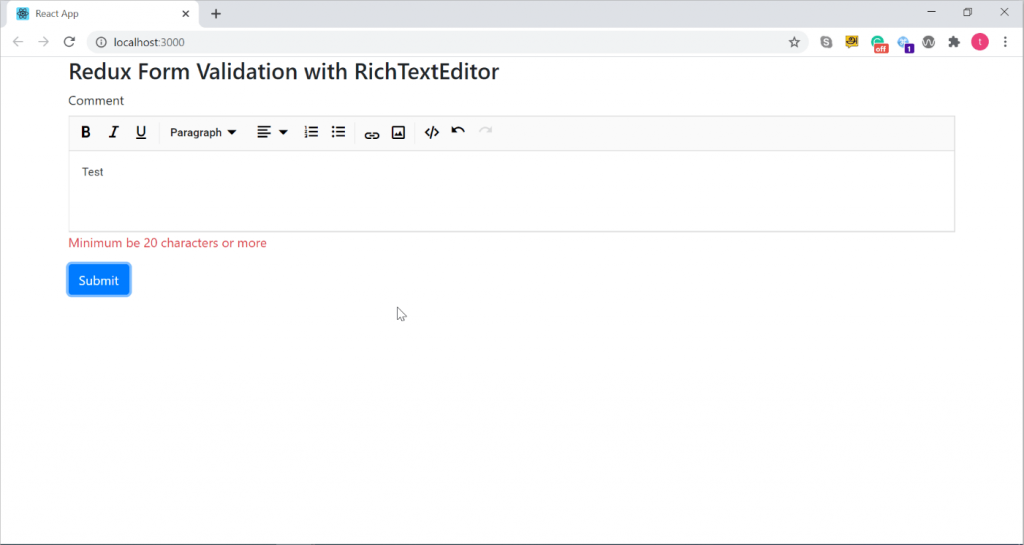 How to Use Syncfusion’s React Rich Text Editor with React Redux Form | Syncfusion Blogs