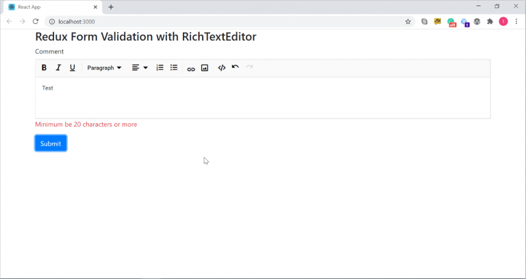 How to Use Syncfusion’s React Rich Text Editor with React Redux Form | Syncfusion Blogs