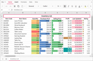 Formatting Essential JavaScript Spreadsheet: Conditional Formatting