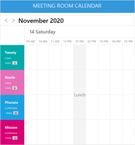 Easily Create a Meeting Room Calendar Using Xamarin.Forms Scheduler