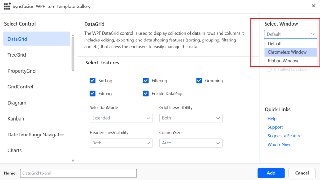 Introducing WPF Item Template Support for Visual Studio | Syncfusion Blogs