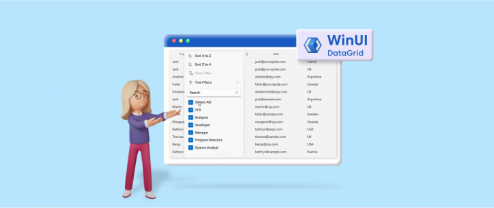 Experience Seamless Excel-Like Filtering in WinUI DataGrid