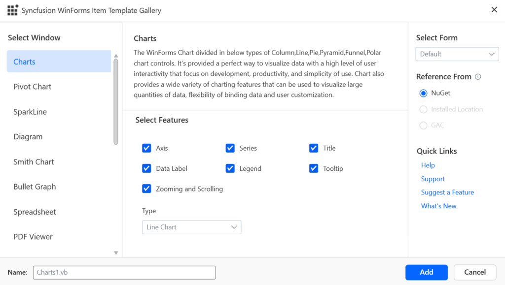 Syncfusion WinForms Visual Studio Item Template Support: An Overview | Syncfusion Blogs