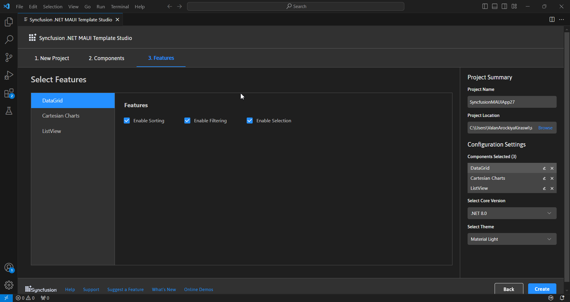 Introducing Syncfusion .NET MAUI Template Studio for Visual Studio Code