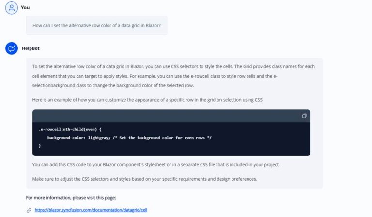 Syncfusion HelpBot: Simplified Assistance for Syncfusion Components