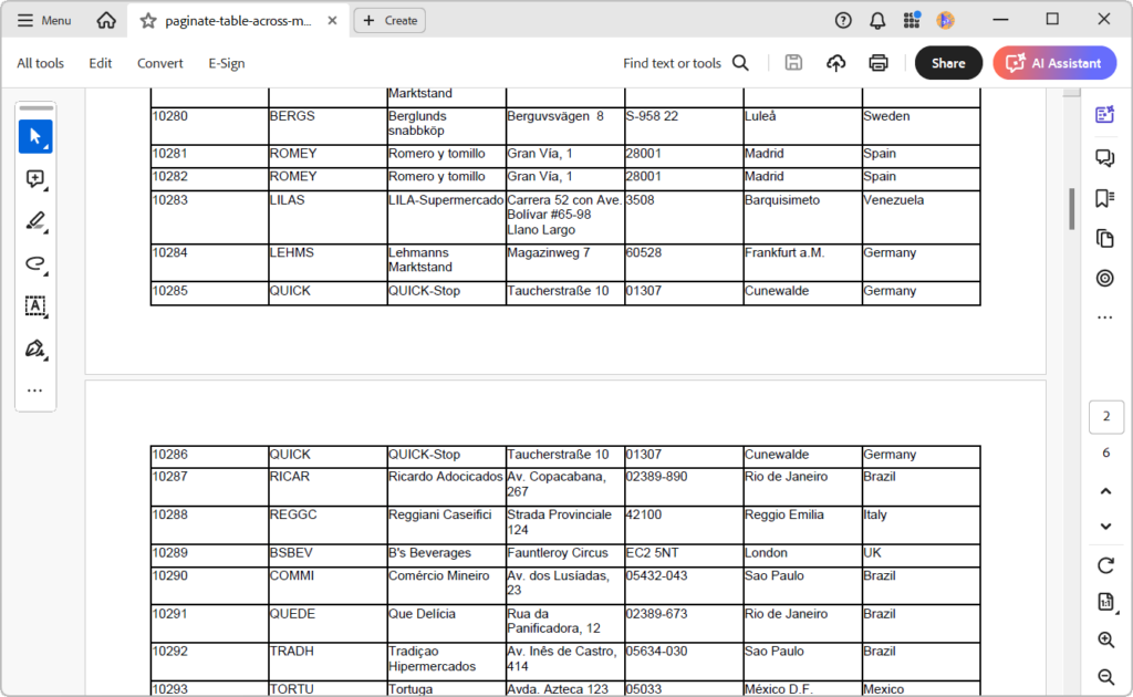 Easily Create PDF Tables with Advanced Customization in C#