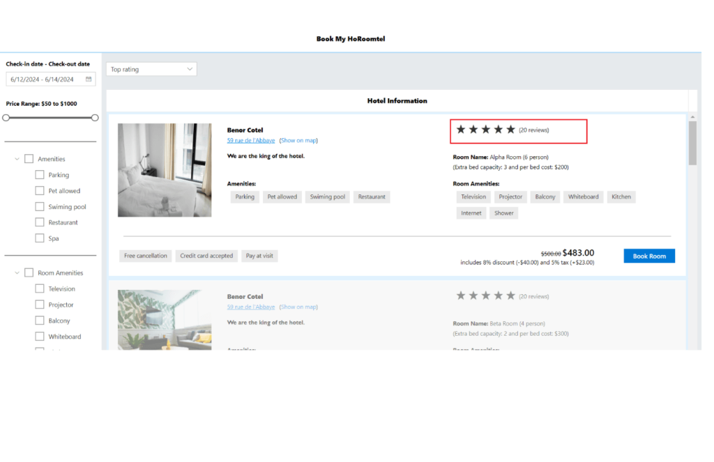 Easily Create a Hotel Room Booking App with React Data Grid