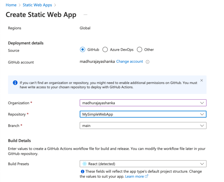 Implementing CI/CD for Azure Static Web Apps with GitHub Actions ...