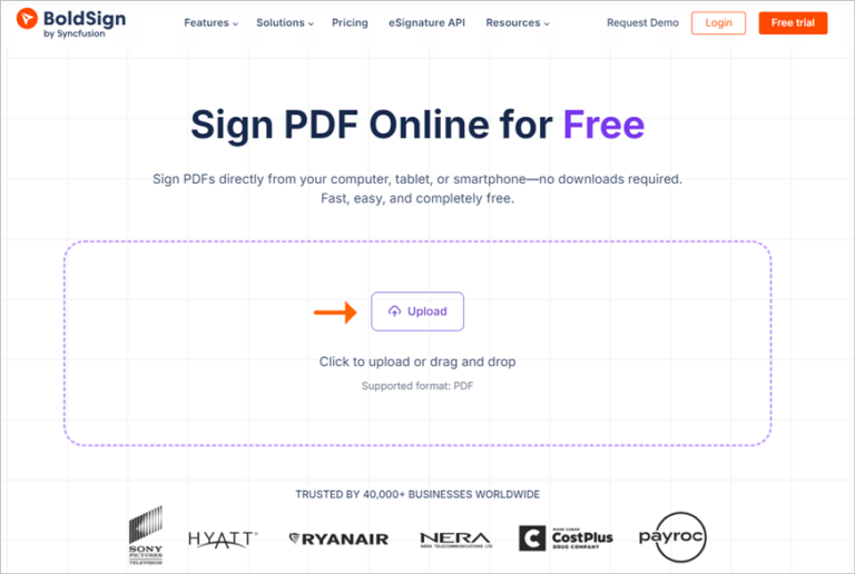 How to Sign PDFs Online for Free with BoldSign | Syncfusion Blogs