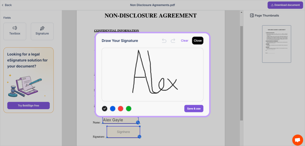 How to Sign PDFs Online for Free with BoldSign | Syncfusion Blogs