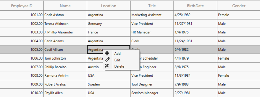 Easily Bind Sqlite Database And Perform Crud Actions In Wpf Datagrid Syncfusion Blogs
