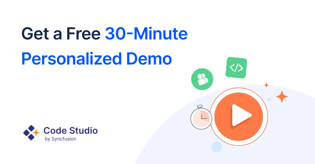 Request a Free Demo of Code Studio | AI Code Editor | Syncfusion®