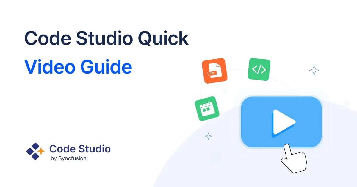 Code Studio Video Guide – Explore Features in Minutes | Syncfusion®