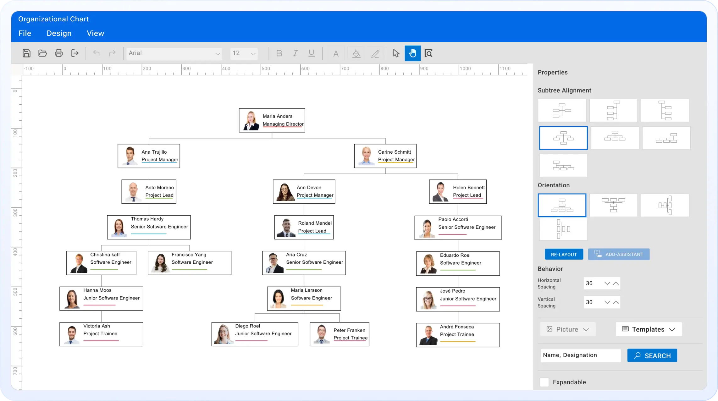 Free Org Chart Maker – Online Organizational Chart Creator | Syncfusion