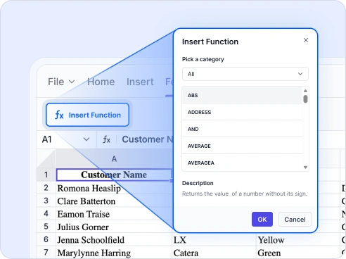 Online Excel Editor | Excel-Style Spreadsheet Editor | Syncfusion®