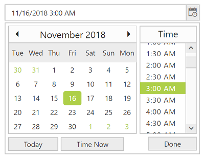ASP.NET Web Forms DateTime Picker | Calendar Picker | Syncfusion