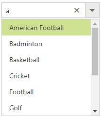 ASP.NET ComboBox Control with Editable Option | Syncfusion