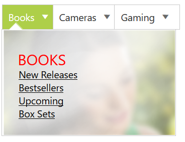 ASP.NET Menu Bar Control | Navigation Menu | Syncfusion