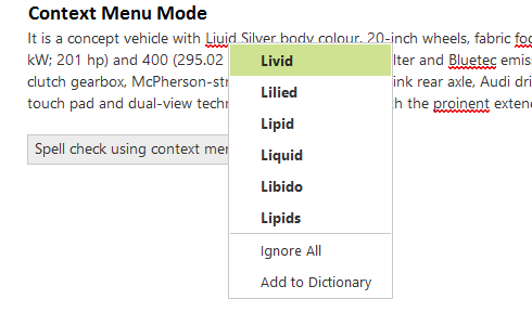 ASP.NET Web Forms SpellChecker Control | Syncfusion