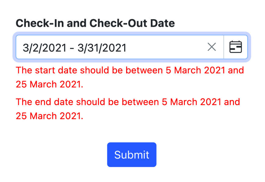 ASP.NET MVC DateRangePicker Control | Date Range Selector | Syncfusion