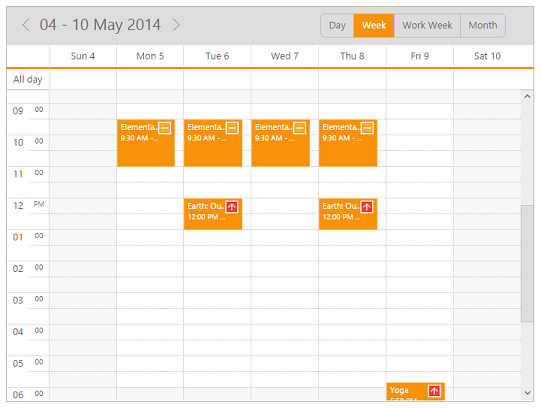 Scheduler Control for ASP.NET MVC (jQuery) | Syncfusion