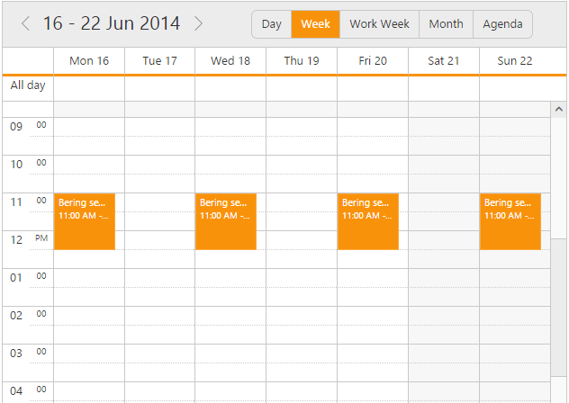 Scheduler Control for ASP.NET MVC (jQuery) | Syncfusion