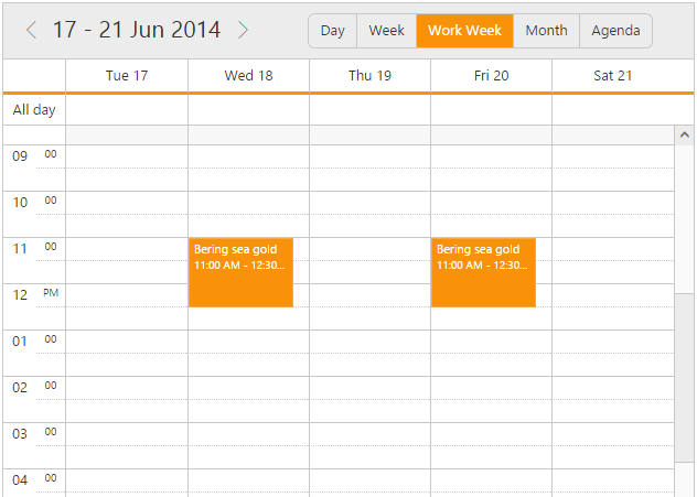 Scheduler Control for ASP.NET MVC (jQuery) | Syncfusion