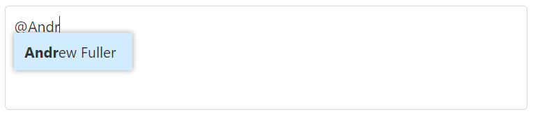HTML5/JavaScript Mention | @Mention Control | Syncfusion