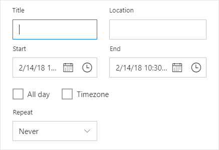 JavaScript Scheduler Events/Appointments Handler | Syncfusion