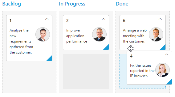 Jquery Kanban Board Control With Swim Lane Syncfusion