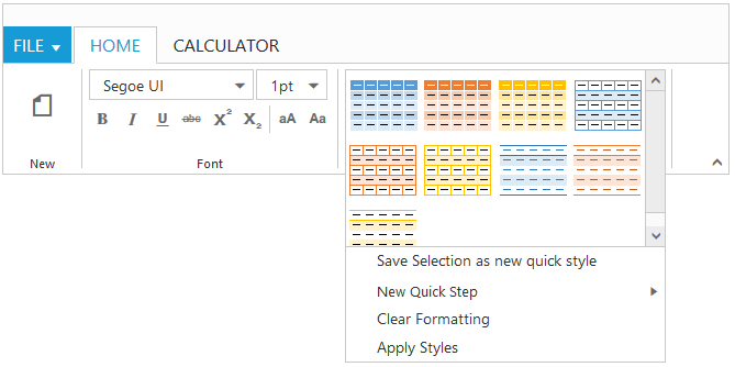 jQuery Ribbon Control | Syncfusion