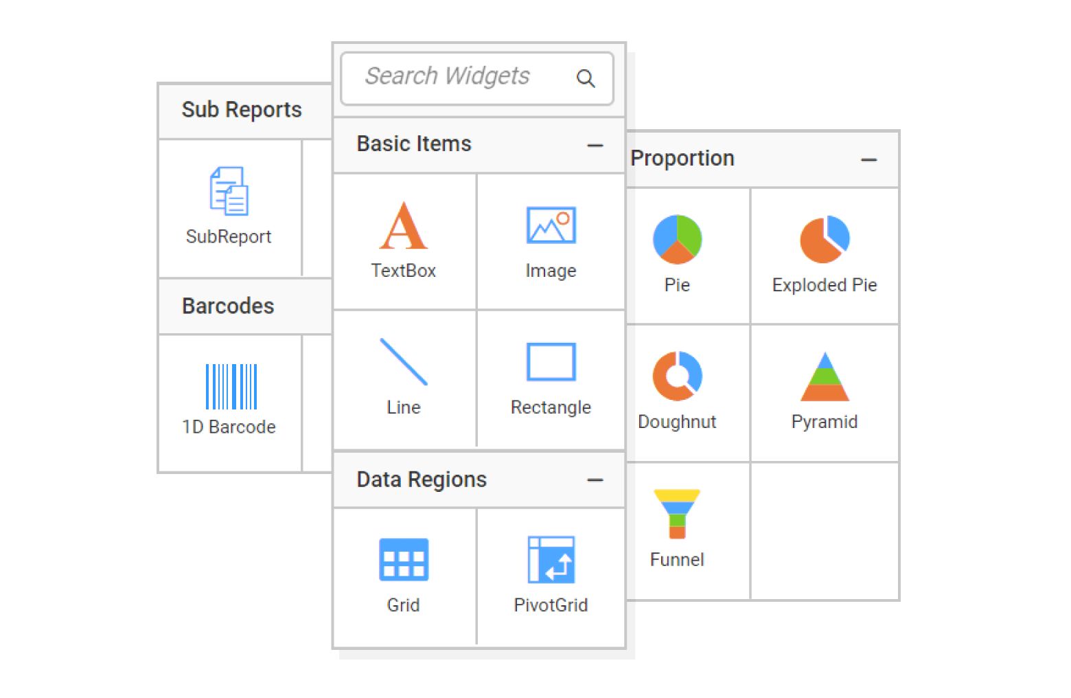 HTML5 jQuery Report Designer | Web Reporting Tool | Syncfusion