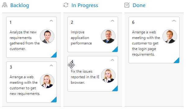 Columns | JSP Kanban Board | Syncfusion