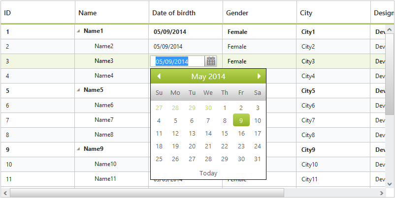 High-performance JSP Tree grid | Syncfusion