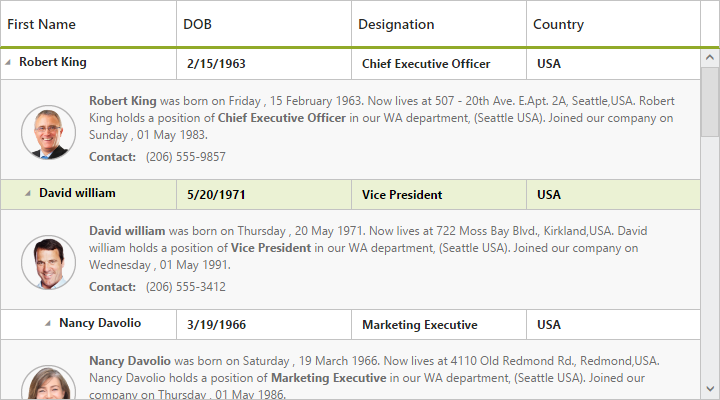 High-performance JSP Tree grid | Syncfusion