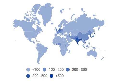 Interactive JSP Maps Control | Syncfusion