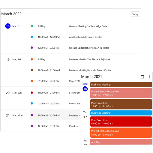 .NET MAUI Scheduler | Schedule and Manage events | Syncfusion