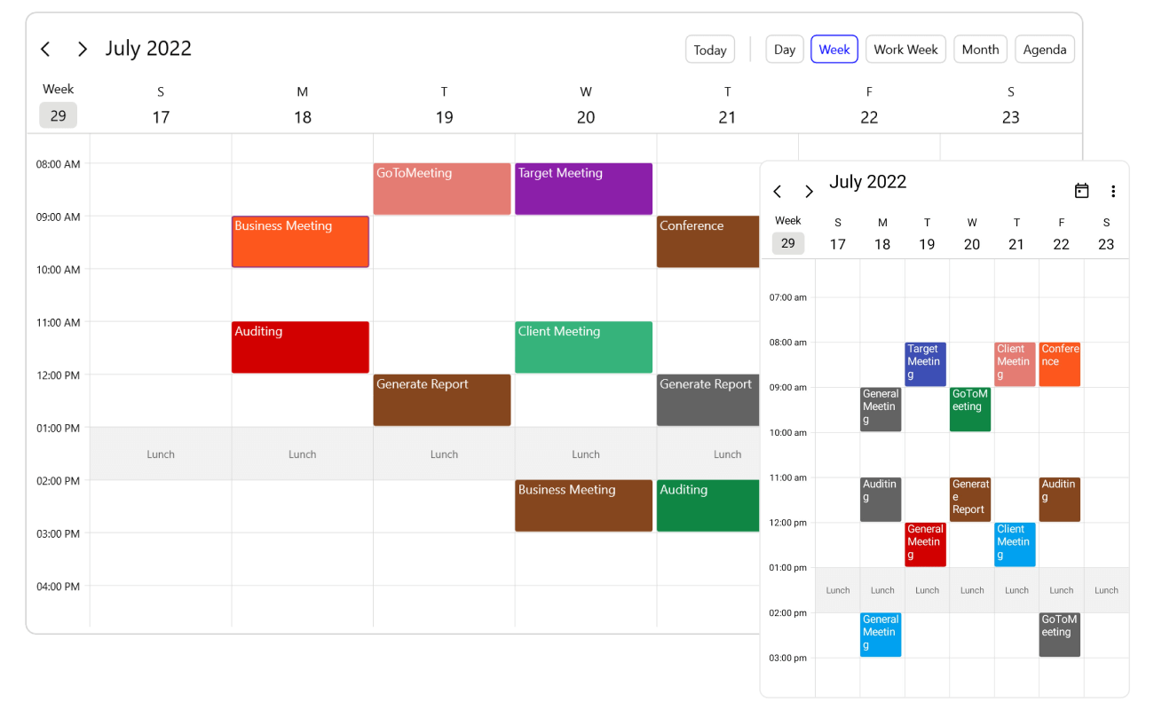 .NET MAUI Scheduler | Schedule and Manage events | Syncfusion
