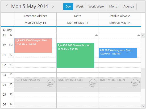Scheduler Control for PHP | Event Calendar | Syncfusion