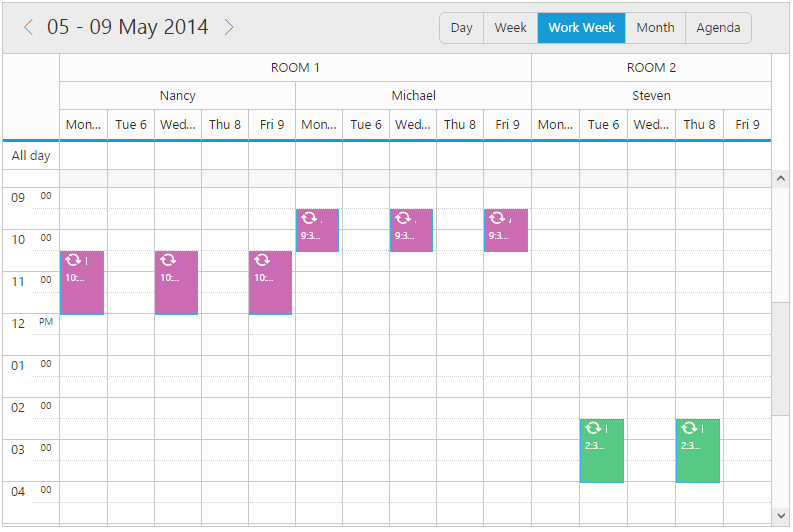 Scheduler Control for PHP | Event Calendar | Syncfusion