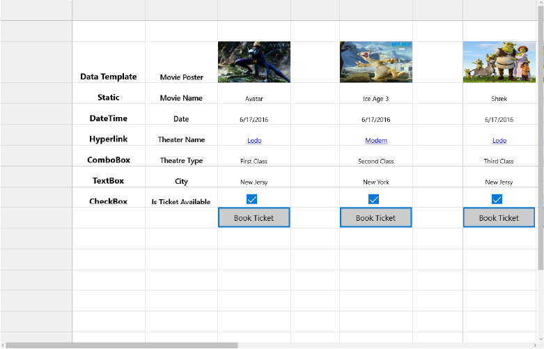 UWP Grid Control | UWP Virtual Grid | Syncfusion