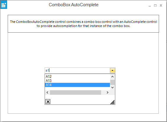 Autocomplete Combo Box Control for Windows Forms | Syncfusion