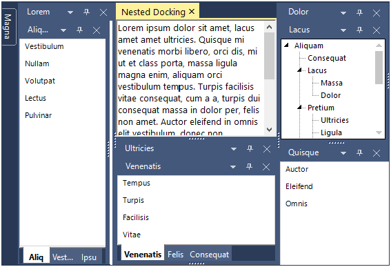 WinForms Docking | Visual Studio-like Docking | Syncfusion