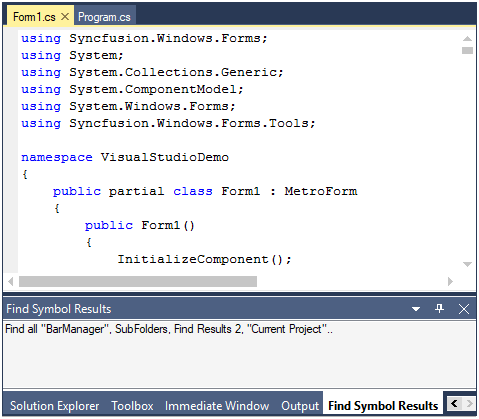 WinForms Docking | Visual Studio-like Docking | Syncfusion