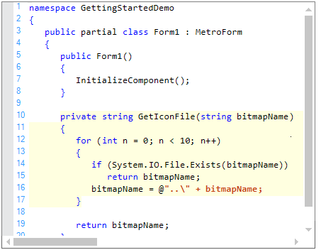 WinForms Syntax Editor | Code Editor Control | Syncfusion