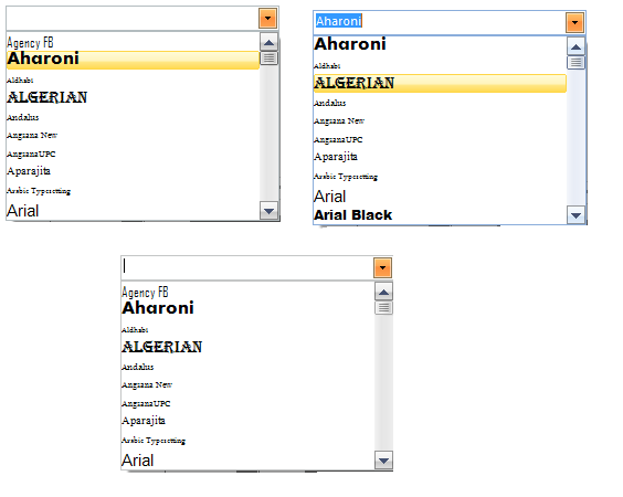Font Combo Box Control for Windows Forms | Syncfusion